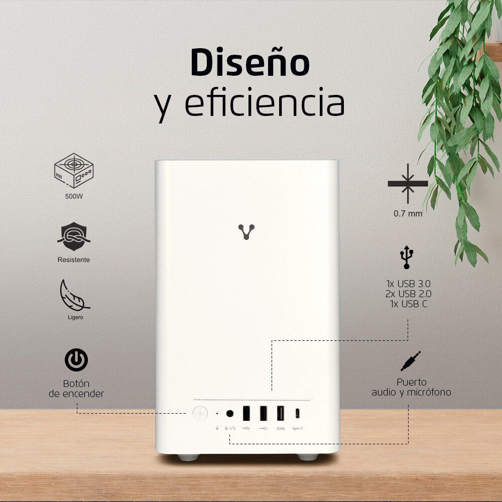 Gab-210 Gabinete para Computadora USB-C Flujo De Aire USB 3.0 Durable ...