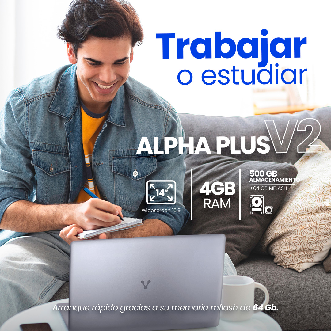 Laptop Vorago Alpha Plus 2 14 Intel Celeron N4020 4Gb 64Gb+500Gb...